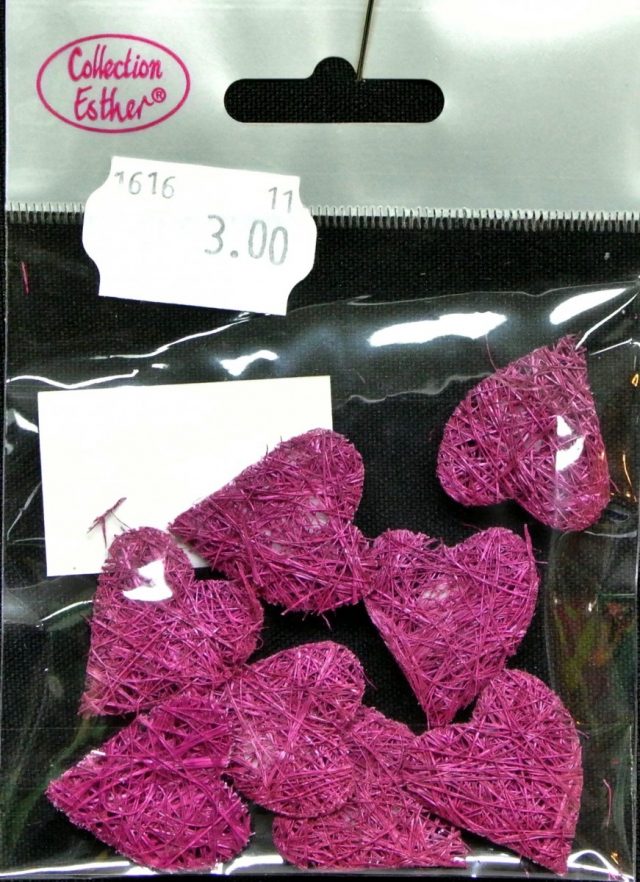 Mariage Stickers Coeurs Sisal fuschia – Atouts Imprim